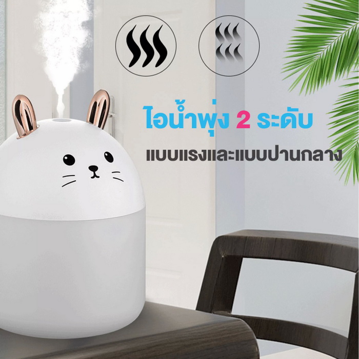 เครื่องพ่นไอน้ำ เครื่องพ่นอโรม่า HUMIDIFIER LED 250 ML.