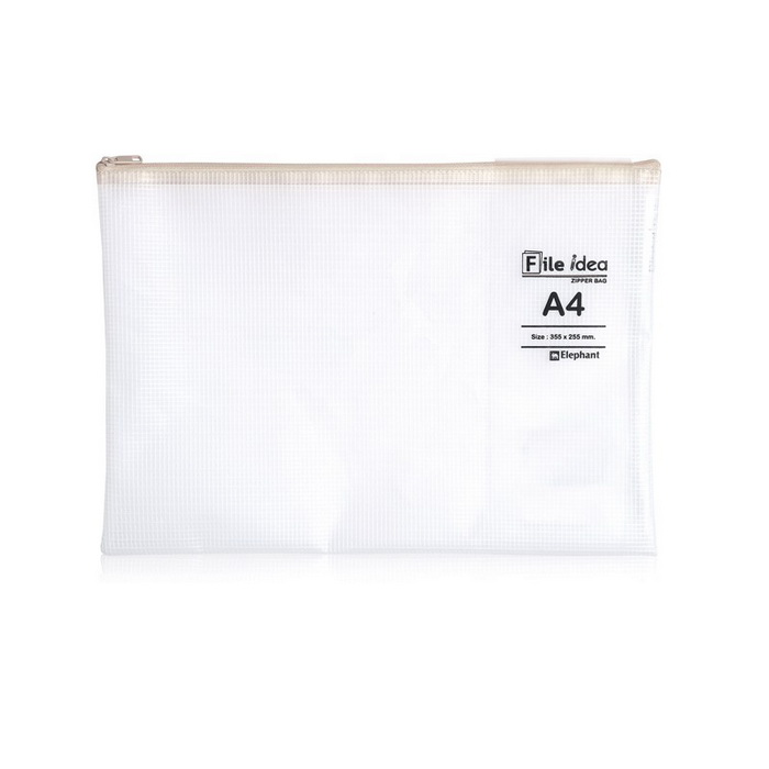 Elephant แฟ้มซิป กระเป๋าซิปตาข่าย EVA File Idea A4